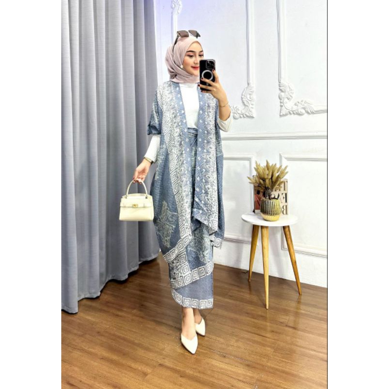 Jual VIVILOOKS-ONE SET OUTER KONDANGAN PREMIUM VISCOSE BATIK CAP ALL ...