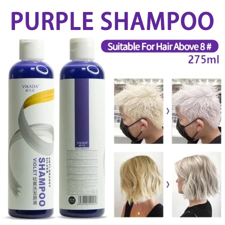 Jual Vikada purple shampoo Sampo anti menguning Color Shampoo Silver ...
