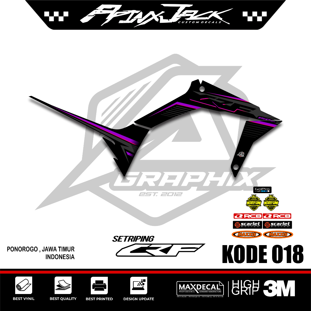 Jual STRIPING CRF 150 KODE 018 / STRIPING SUREX /SUREX /SUMO | Shopee ...