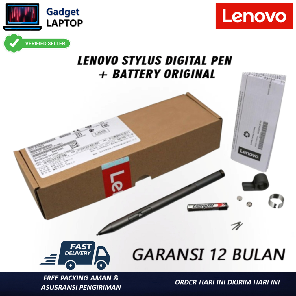 Jual LENOVO STYLUS DIGITAL PEN + BATTERY ORIGINAL - GARANSI 1 TAHUN ...