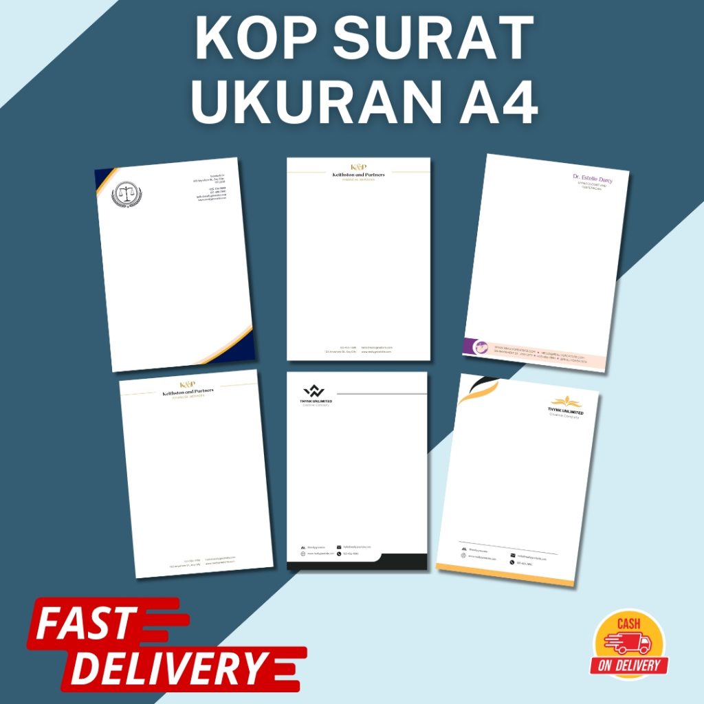 Jual CETAK KOP SURAT UKURAN A4 1 RIM ( 500 LEMBAR ) | Shopee Indonesia