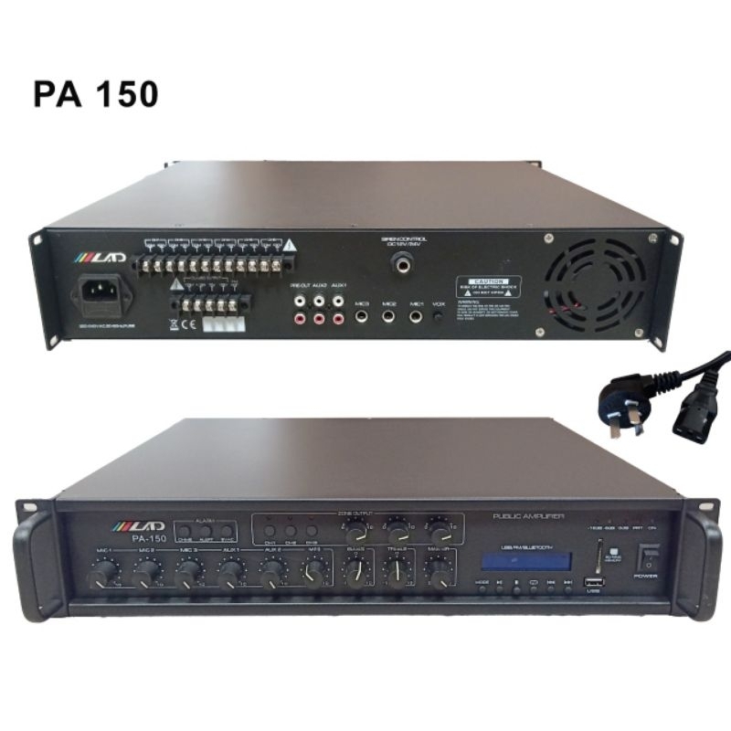 Jual Ampli TOA PA 150 LAD 6 Zona 150 Watt with USB/FM/Bluetooth ...