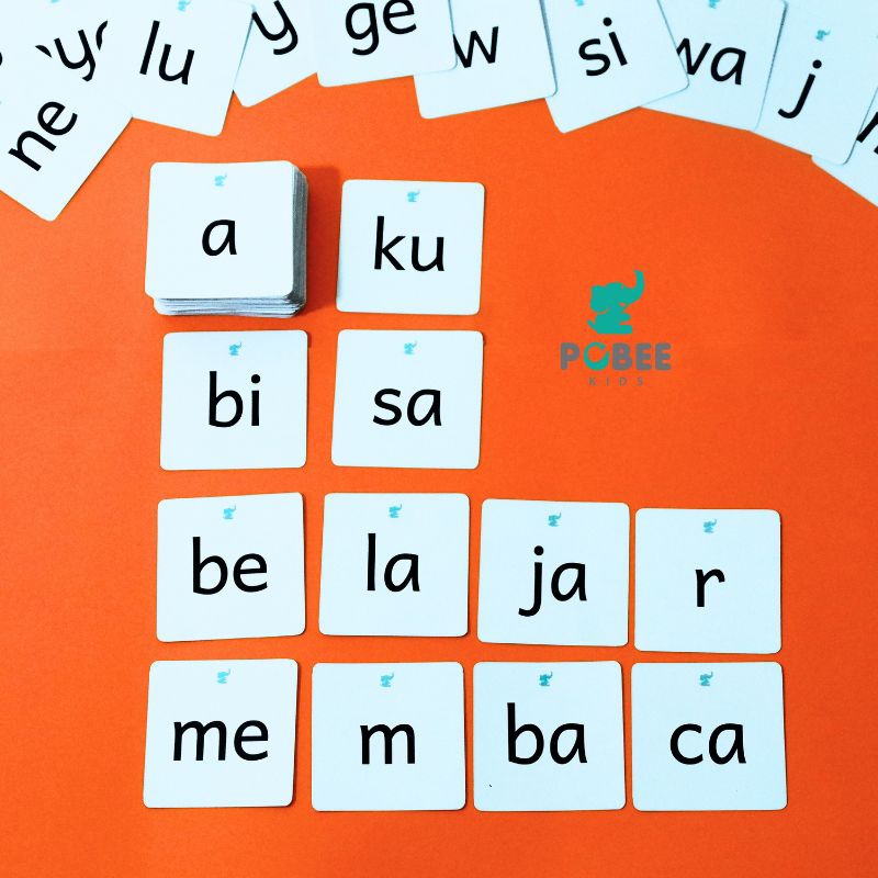 Jual Kartu Belajar Membaca Suku Kata | Flash Card Mengenal Huruf Alfabet dan Suku Kata ...