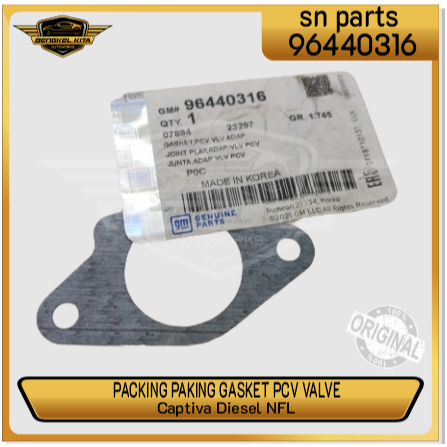 Jual PACKING PAKING GASKET PCV VALVE Captiva Diesel NFL ORI GM 96440316 ...