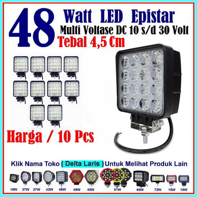 Jual Lampu Sorot Beko Alat Berat 24 Volt 48 Watt Excavator Forklift