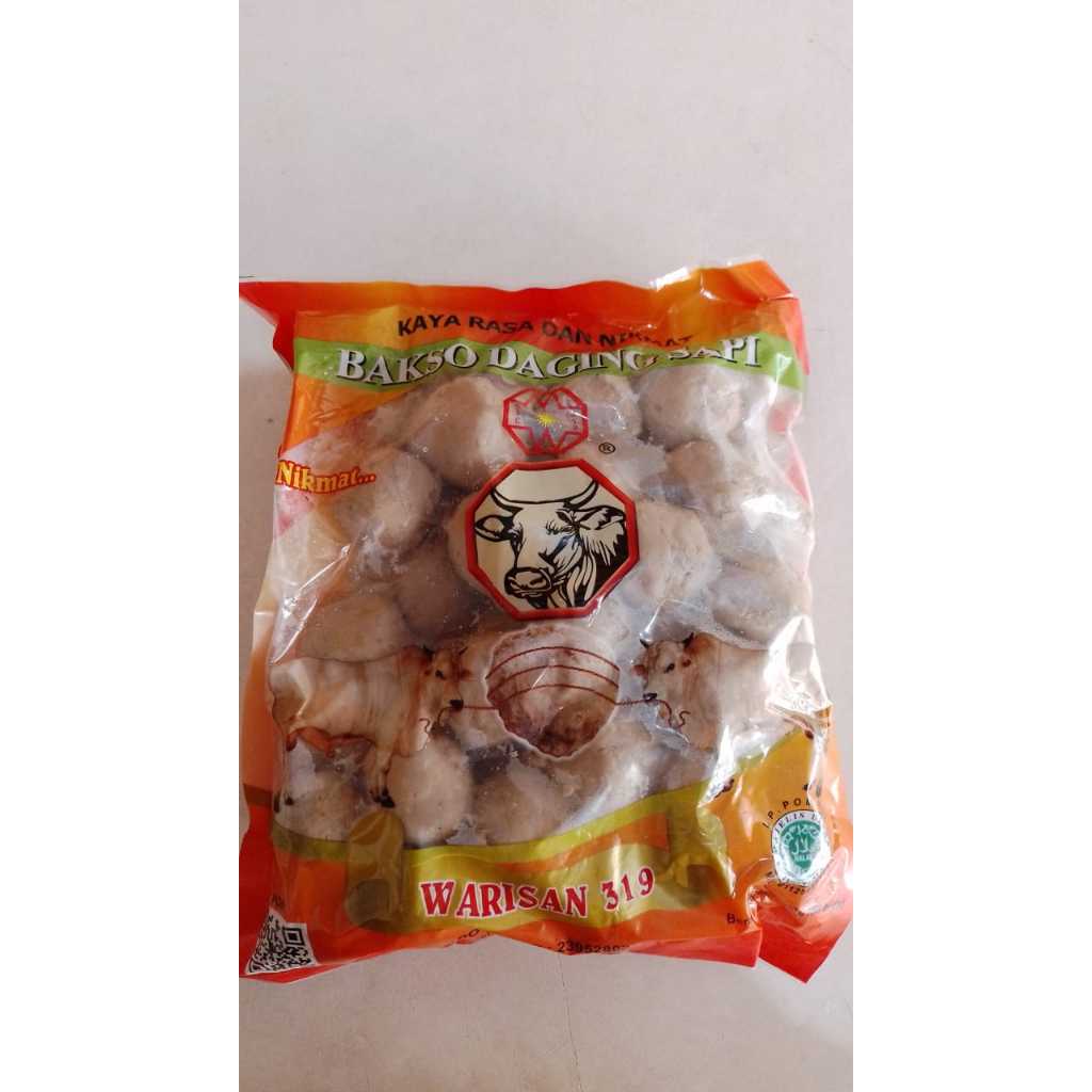 Jual Bakso Urat Sapi Warisan 319 Isi 50 pcs ( 600 gr ) | Shopee Indonesia