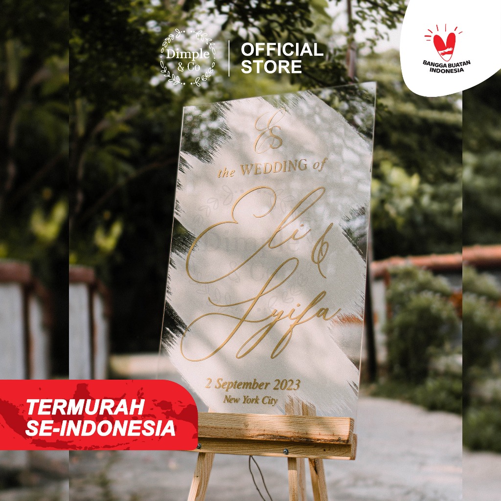 Jual Welcome Wedding Sign Akrilik "Painted back" 40x60cm - Kustom ...