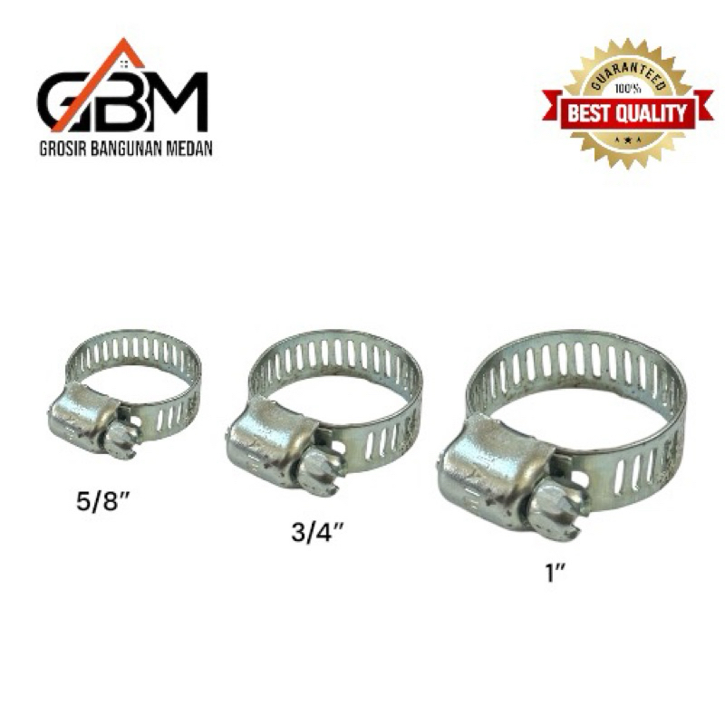 Jual KLEM SELANG BESI / KLEMAN SELANG / KLEM PIPA GAS 5/8” 3/4” 1 ...