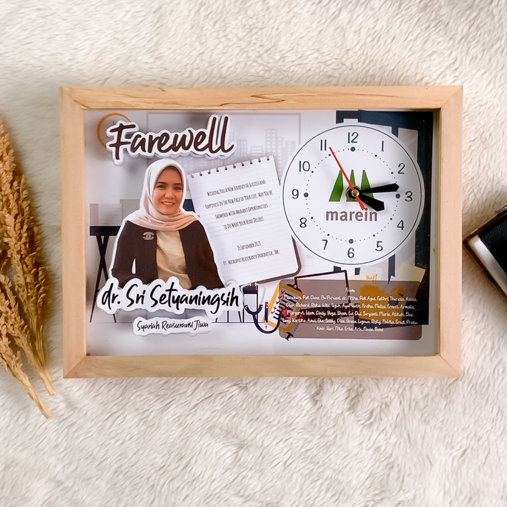 Jual Jam Frame A4 3D Kado Farewell Perpisahan Teman Kantor | Shopee ...