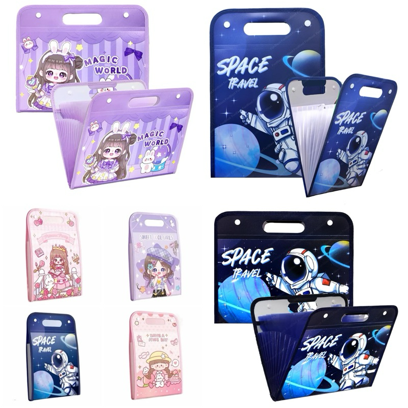 Jual cute document folder organizer file tempat penyimpanan kertas a4 ...