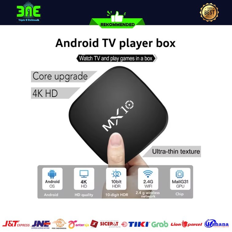 Jual MX10 Box Android TV Box Smart TV Set Top Box Digital Android 4K ...