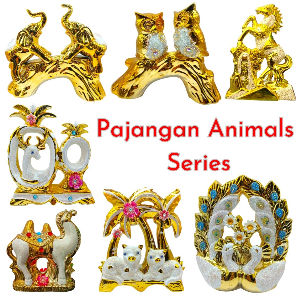 Jual Pajangan Keramik Animals Series Kucing Rusa Kuda Merak Gajah Unta ...