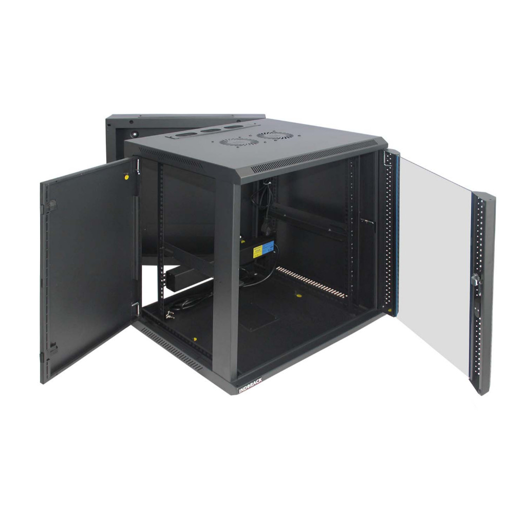 Jual RACK SERVER INDORACK 12U DEPTH 600MM DOUBLE DOOR PINTU KACA ...