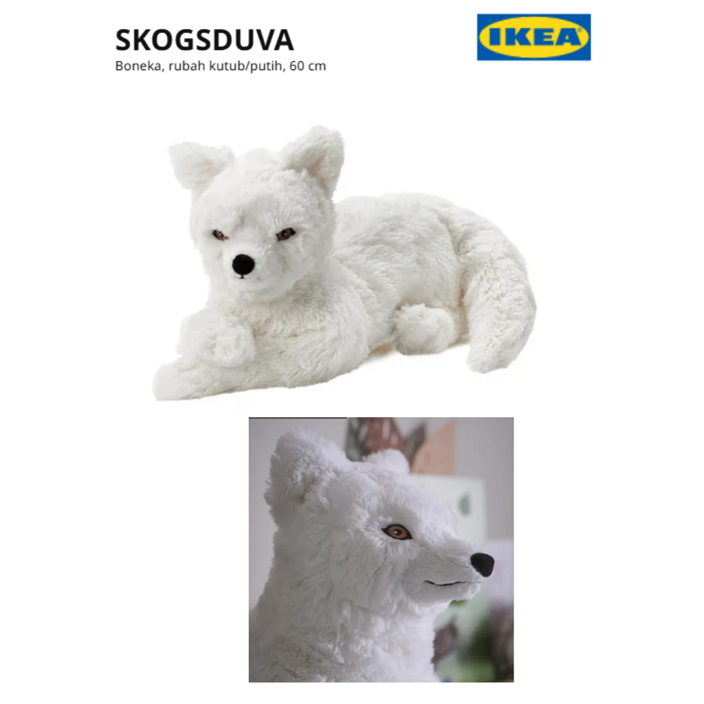 Jual boneka rubah kutub warna putih ukuran 60 cm #ANZ | Shopee Indonesia