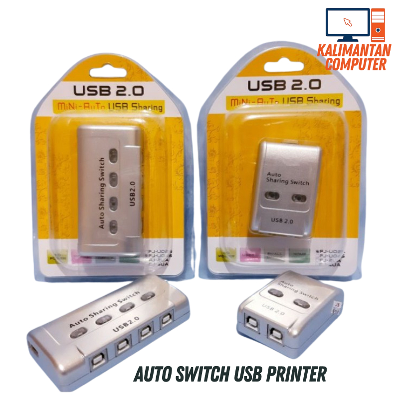 Jual AUTO SWITCH USB PRINTER 2 PORT 4 PORT OTOMATIS SHARING SWITCH PRINTER | Shopee Indonesia