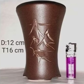 Jual pot bonsai keramik lokal cascade size mame | Shopee Indonesia