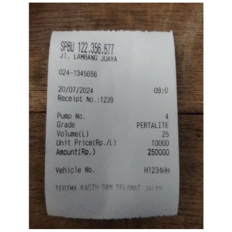 Jual cetak custom nota pom versi kecil | Shopee Indonesia