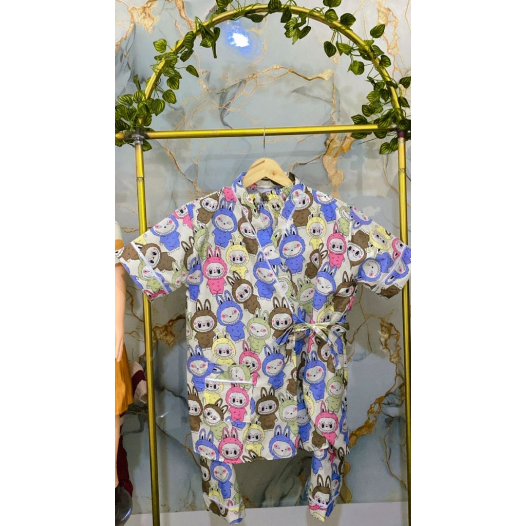 Jual PIYAMA WANITA MOTIF LABUBU DAN POLOS SETELAN | Shopee Indonesia