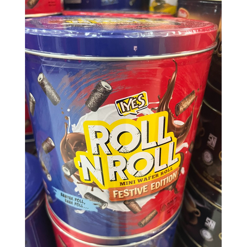 Jual Iyes Roll’n Roll mini wafer roll kemasan kaleng | Shopee Indonesia