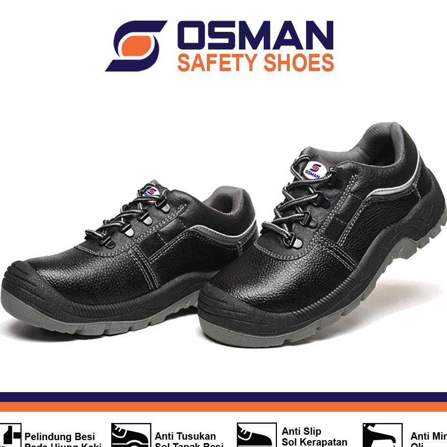 Jual Sepatu Safety OSMAN Safety Shoes Low Cut Ujung Besi Tipe OSPUH ...