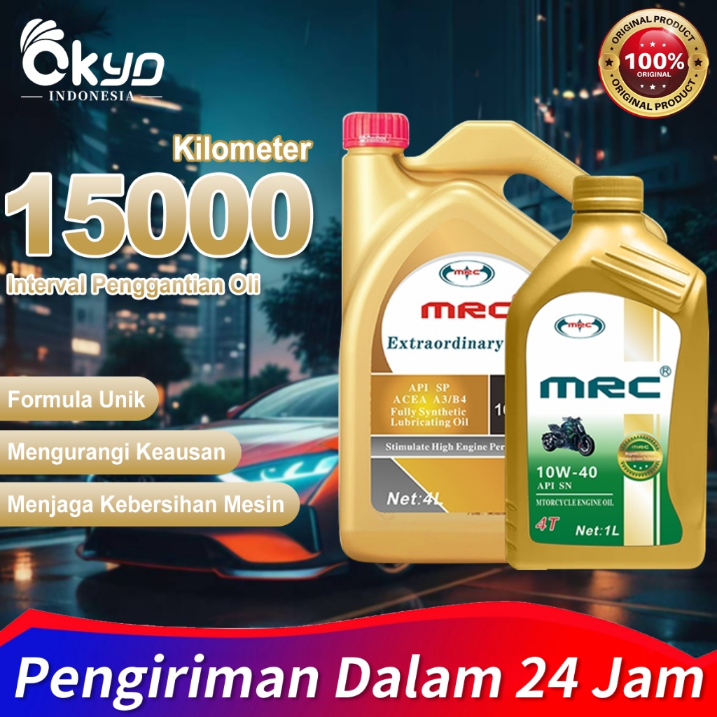 Jual ORIGINAL ENGINE OIL/ORIGINAL BARCODE HIJAU/Oli Mesin 10W-40 1Lite ...