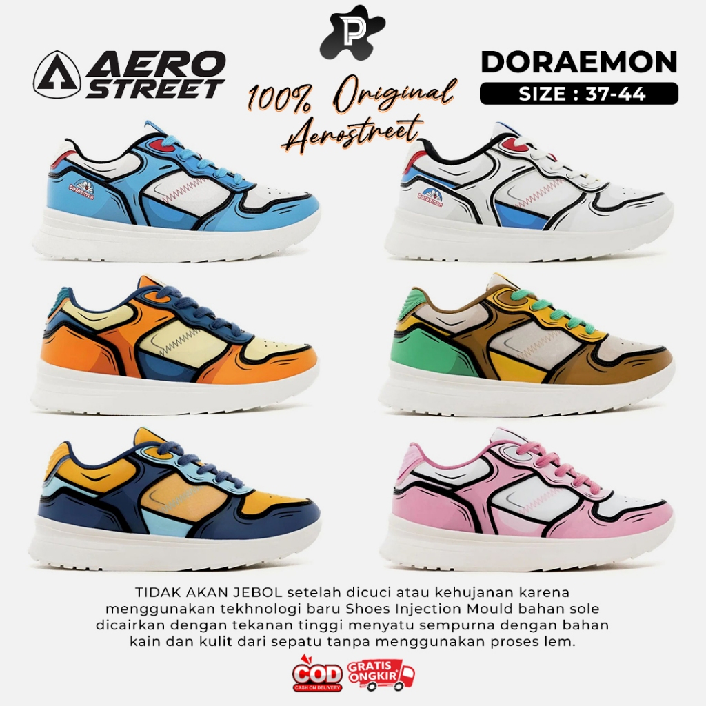 Jual [ORIGINAL] Aerostreet X Doraemon / Gian / Suneo / Nobita / Shizuka ...