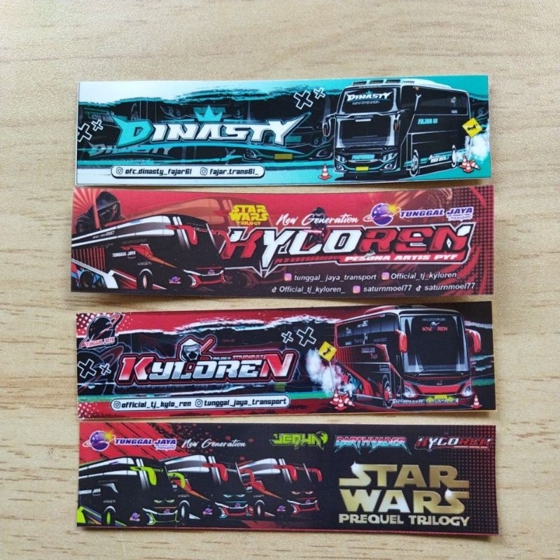 Jual sticker basuri telolet kyloren bus tunggal jaya asli PO isi 4 ...
