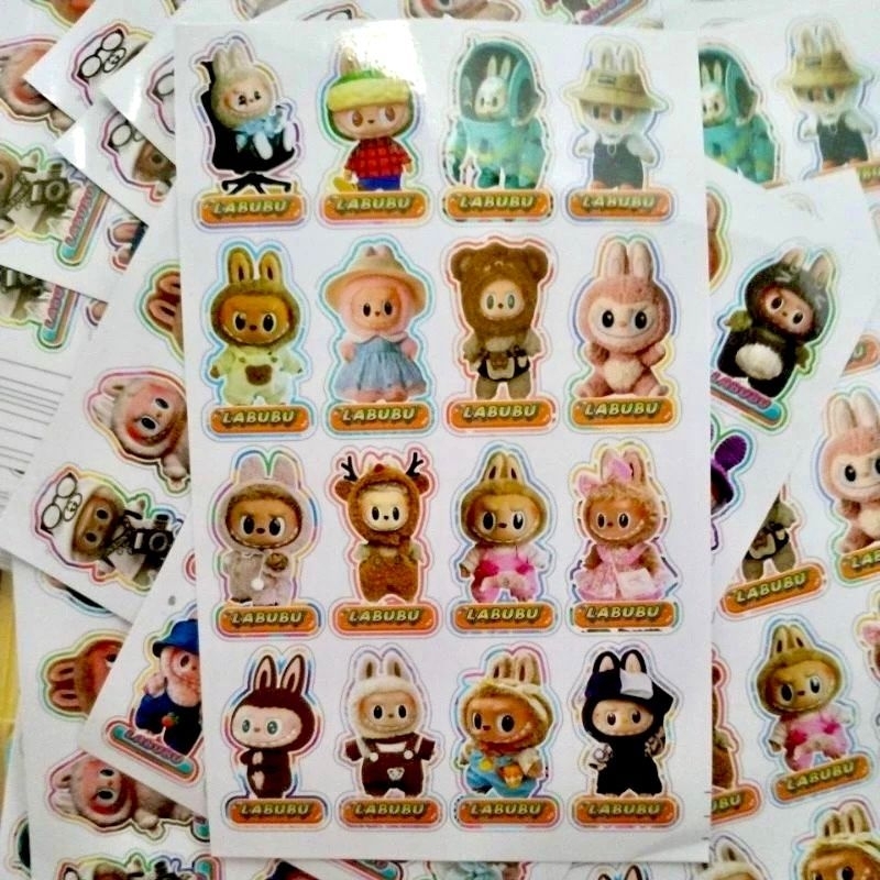Jual [1 Lembar] Stiker Labubu Kecil Mini || Stiker Labubu Macaroon ...