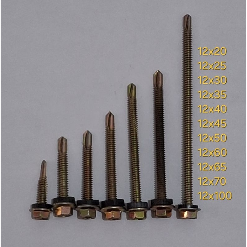 Jual Baut Roofing Sekrup Roofing Rufing Kunci 8 mm Lapis Karet Panjang ...