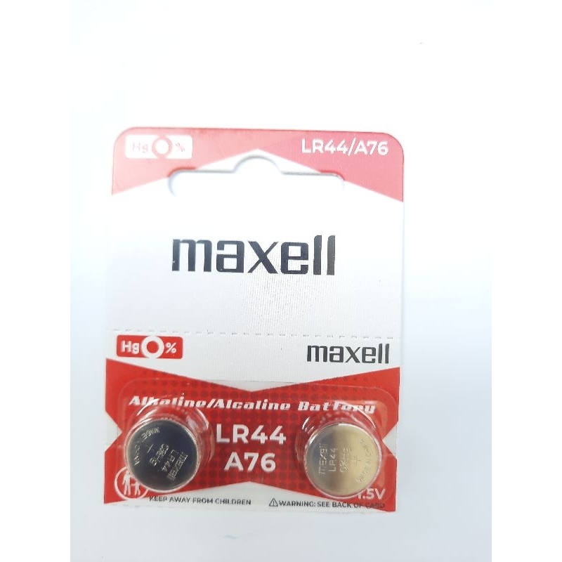 Jual Baterai Batre Maxell LR44 A76 Original isi 1 Pcs | Shopee Indonesia