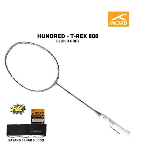 Jual Reket Badminton Hundred T-Rex 800 Bluish Grey | Shopee Indonesia