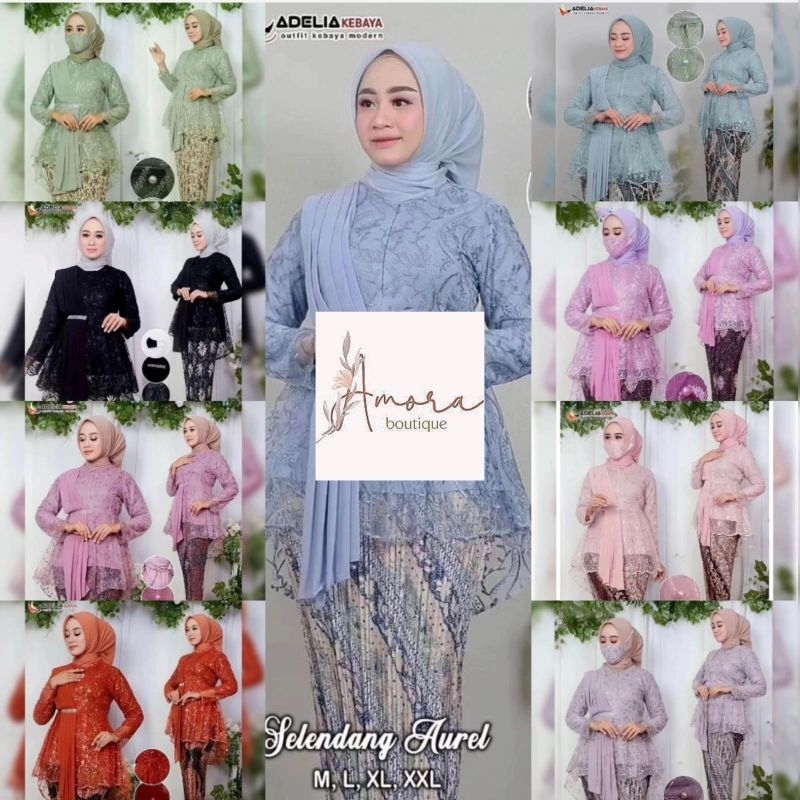 Jual (Cod + Gratis Ongkir) Setelan Kebaya Selendang Aurel Realpict ...
