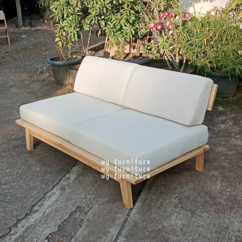 Jual Bangku Sofa Kursi Ruang Tamu Scandinavian Modern Minimalis Kayu ...