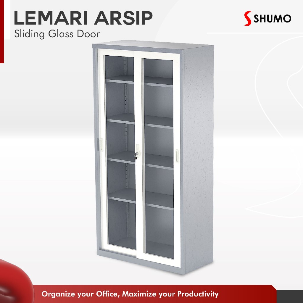 Jual Citra Furniture SHUMO ® Lemari Arsip Besi 2 Pintu Sliding Kaca ...