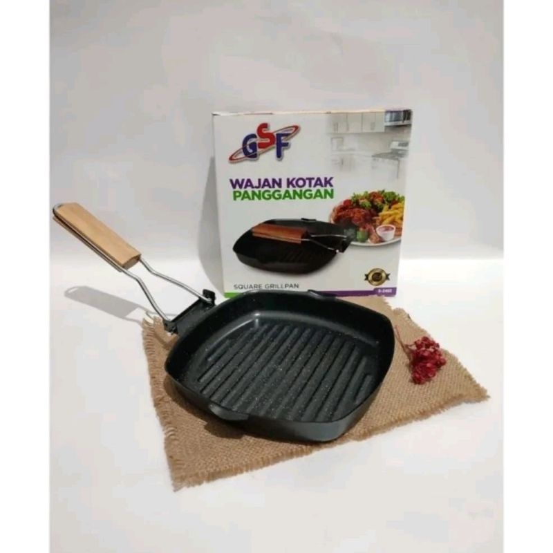 Jual square grill pan gsf G 2402 G 2602 panggangan bbq gsf 24cm free ...