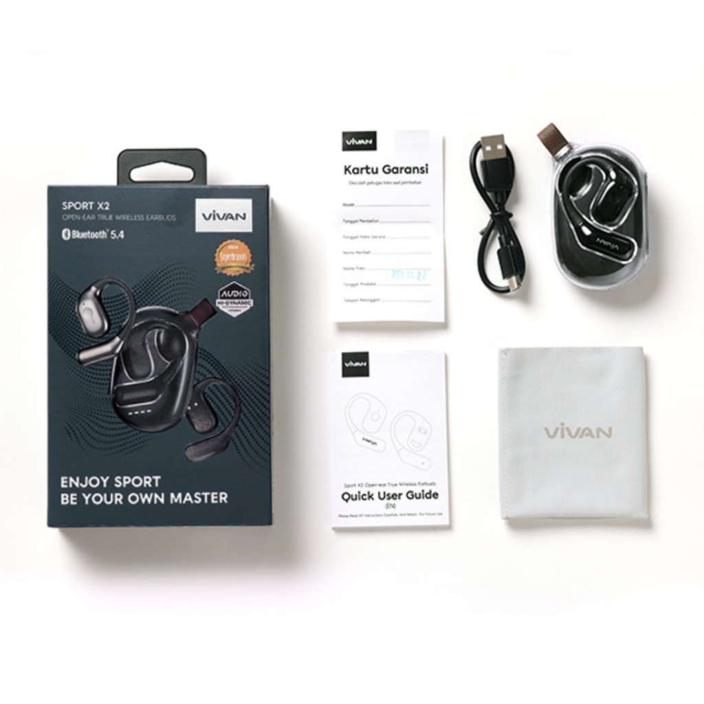 Jual VIVAN SPORT X2 OWS Open Ear True Wireless Earbuds IPX5 Dual ENC ...