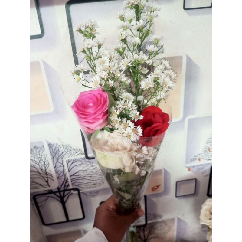 Jual BUNGA MAWAR 3 TANGKAI | Shopee Indonesia