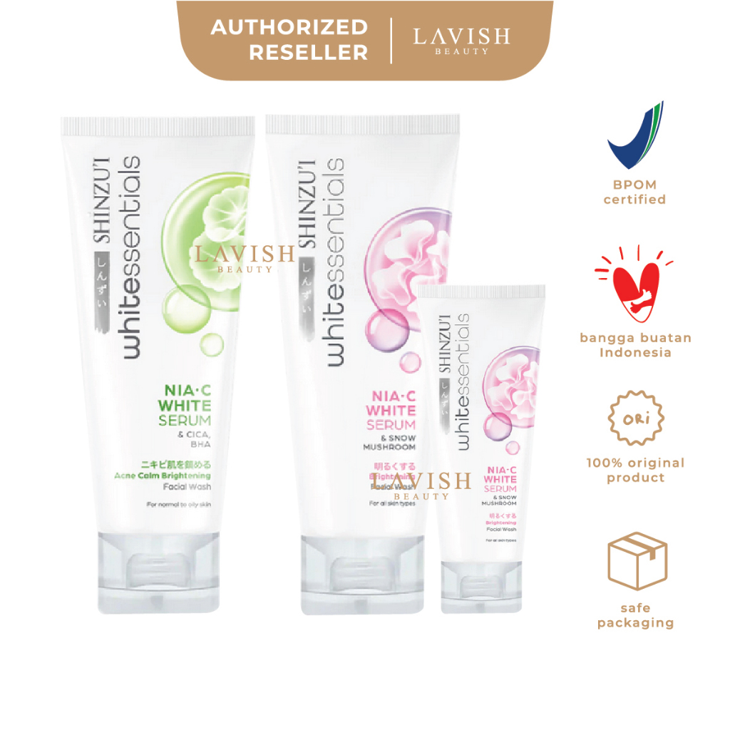 Jual SHINZUI Whitessentials Snow Mushroom // Cica Facial Wash | Shopee ...