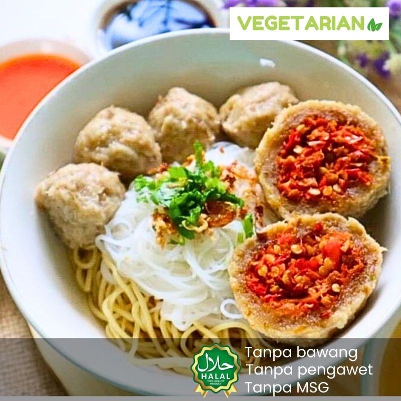 Jual VEGGIE CORNER Bakso Mercon + Bumbu Kuah + Sambal Frozen Food ...