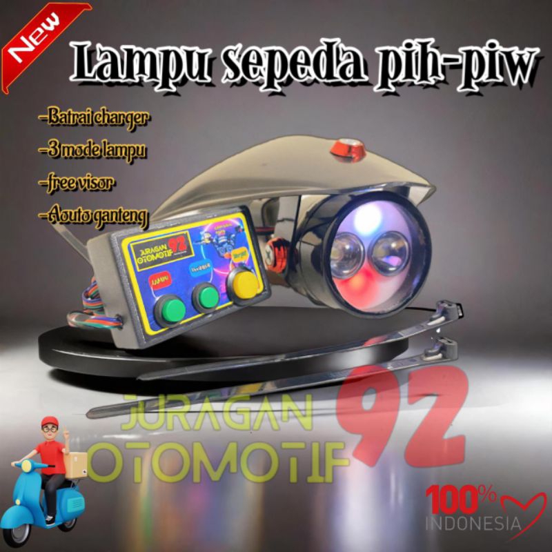 Jual lampu sepeda biled/lampu sepeda anak aksesoris sepeda/lampu sepeda ...