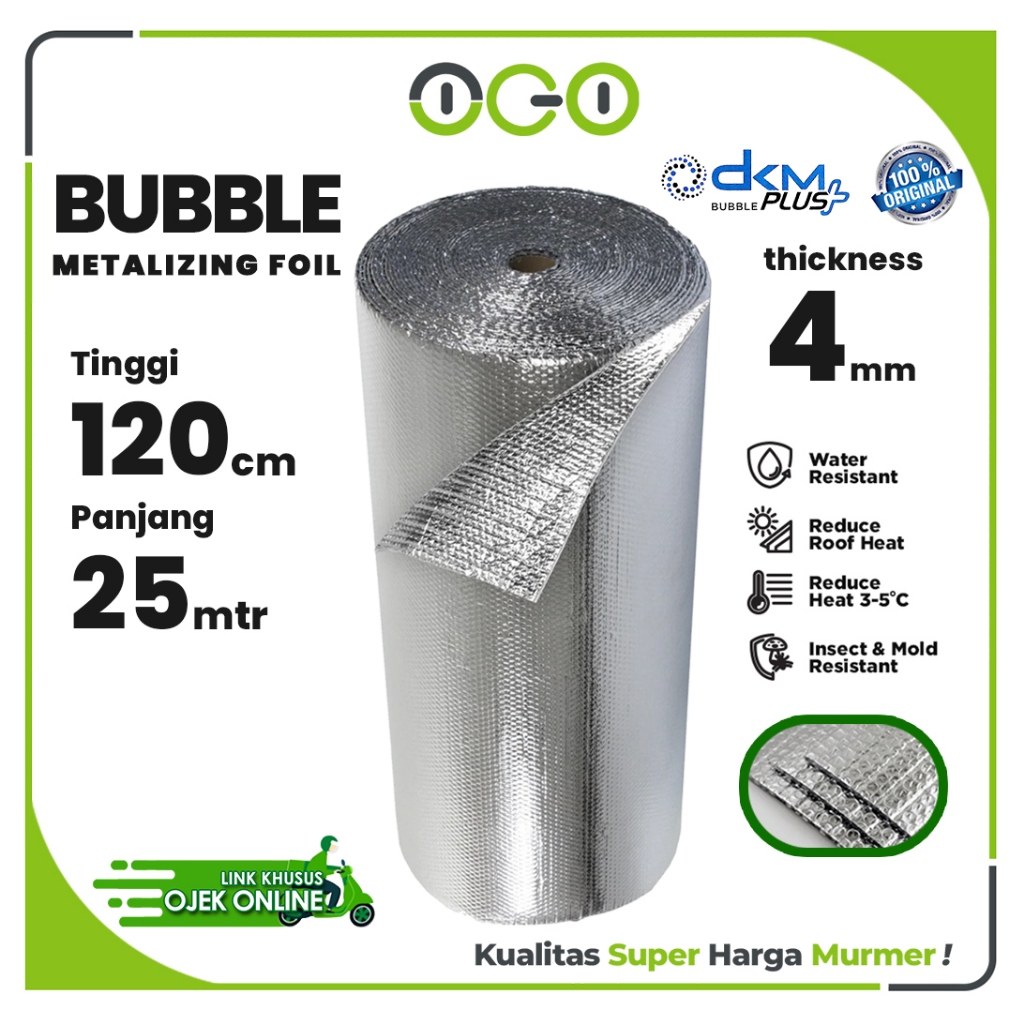 Jual Peredam Panas Atap Bubble Insulation Foil Roll 120cm x 25meter x ...