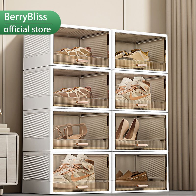 Jual BerryBliss - Box Sepatu Lemari Sepatu Minimalis Pintu Transparan ...