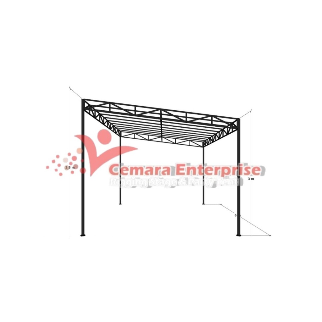 Jual TENDA PESTA / TENDA HAJAT / TENDA WARGA UKURAN 4M X 6M | Shopee ...