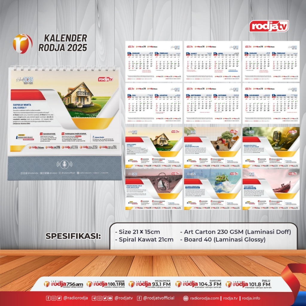 Jual KALENDER MEJA RODJA MASEHI PLUS HIJRIYAH 2025 M ( 1446 - 1447 H) | Shopee Indonesia
