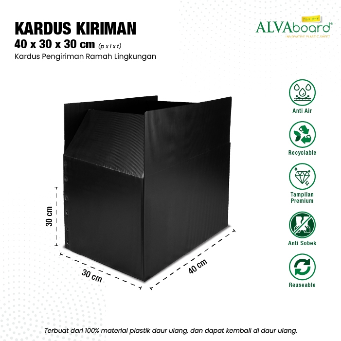 Jual Kardus Packaging ALVAboard Box Serbaguna Ukuran 40x30x30 cm (P x L ...