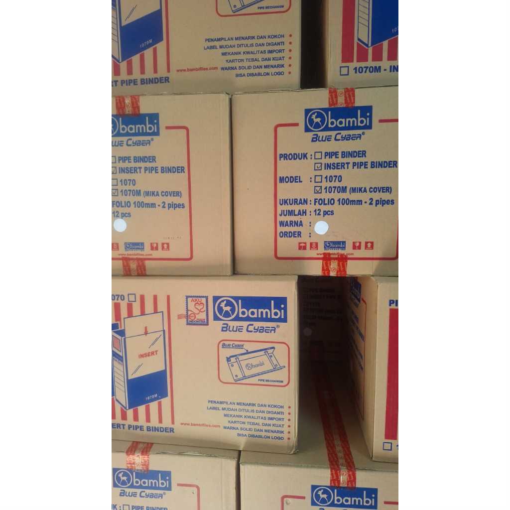 Jual Ordner Insert Pipe Binder With Full Spine 4 Colour Labels+Mika FC ...