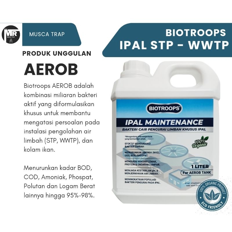 Jual Aerob 1 Liter BIOTROOPS Bakteri Pengurai Limbah Cair STP WWTP | Shopee Indonesia