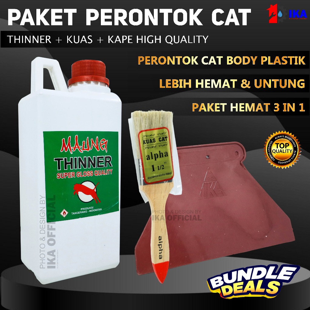 Jual PAKET PERONTOK CAT BODY PLASTIC THINER CEPOT HIJAU / PAKET ...