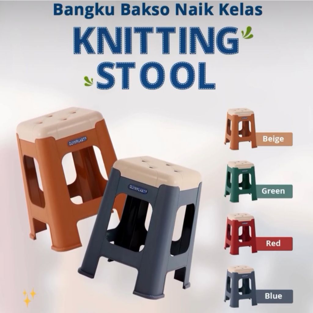 Jual Olymplast Knitting Stool Kursi Bakso Bangku Baso Kursi Makan Cafe ...
