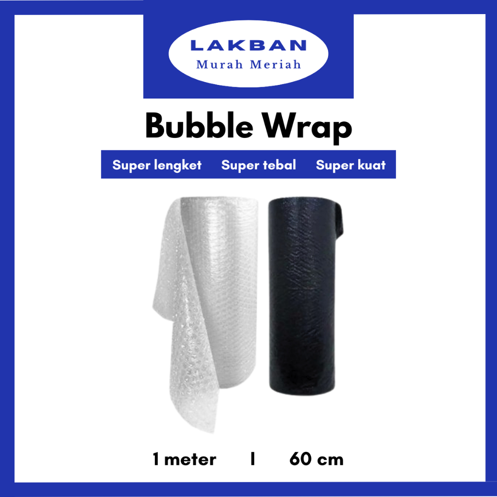 Jual [LEMBAR] Bubble Wrap Roll 1 Meter x 60 CM Murah Kuat Tebal Bubble ...